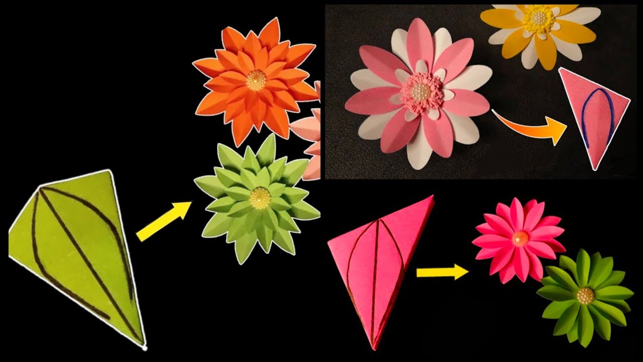 How to make a Paper Flower - Origami Rose -How to Fold - Valentine's ...