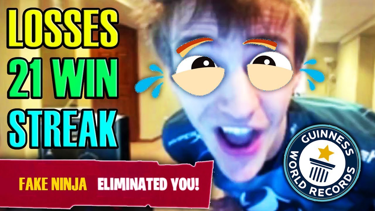 NINJA LOSES 21 WIN STREAK! World Record! Fortnite Funny Moments ...