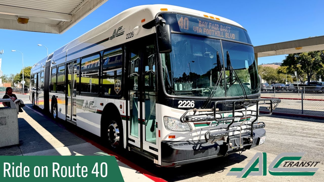 AC Transit 2017 New Flyer XD60 #2226 on Route 40 to Bay Fair BART - YouTube