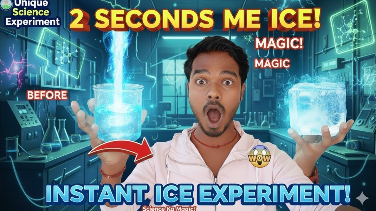 "Instant Ice Experiment: Barf Banayein Kuch Hi Seconds Mein!" Science ...