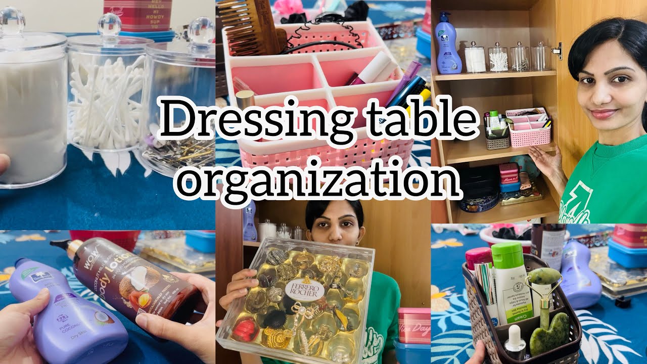 Dressing table organization | My dressing table tour | How to organize ...