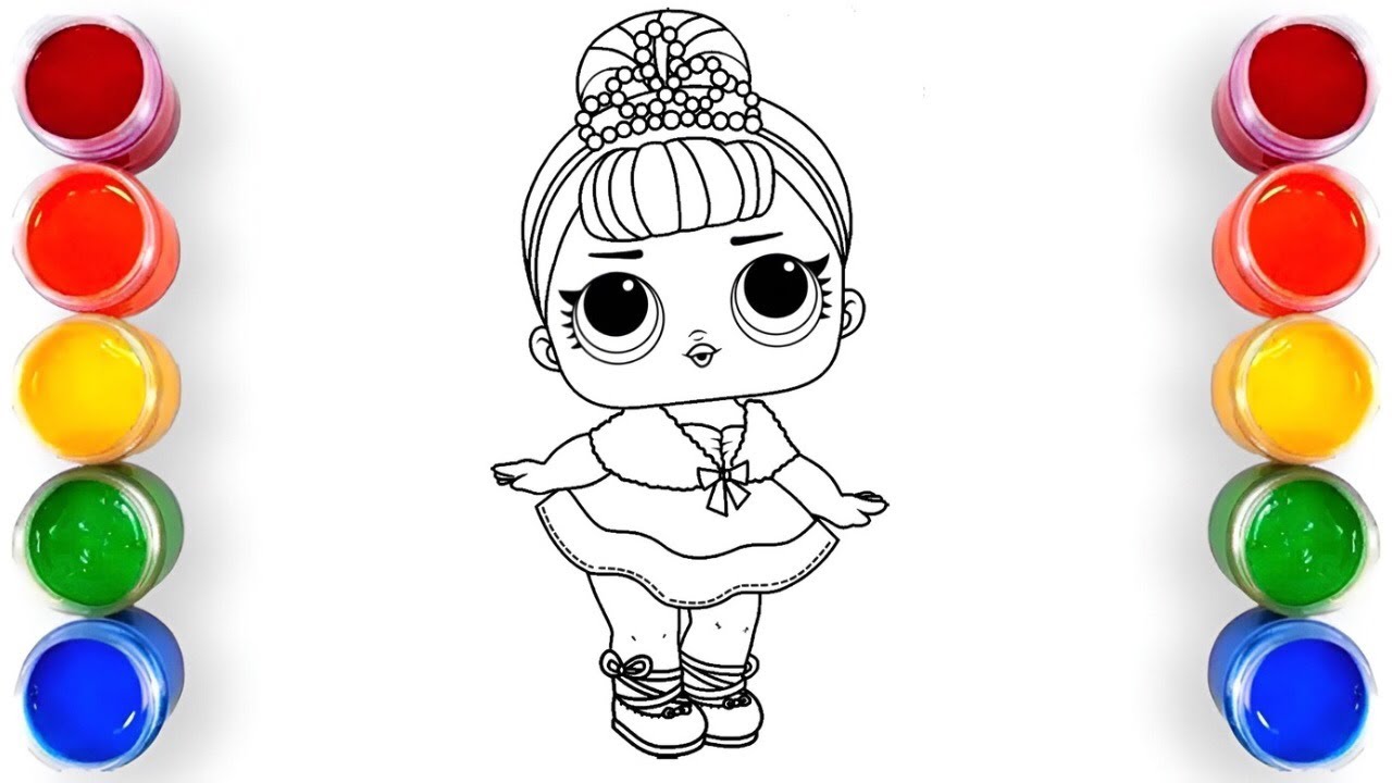 Lol surprise doll drawing , colouring & painting 🎨 | for kids and ...