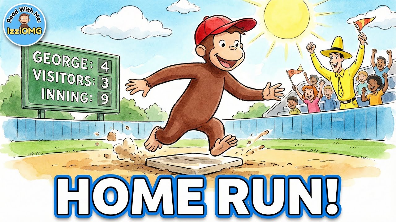 Curious George: Home Run ⚾🐵 Fun Read Aloud for Kids! - YouTube