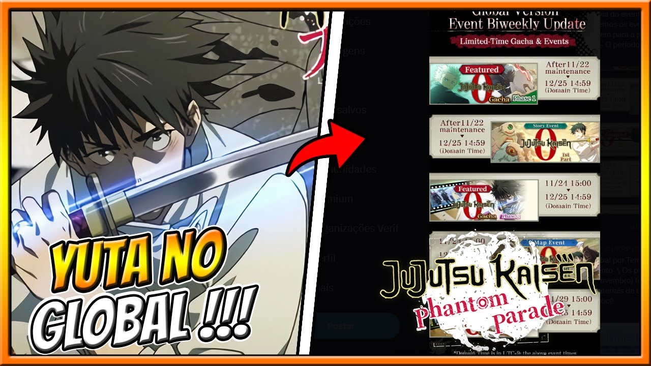 FINALMENTE A DATA FOI REVELADA !!! YUTA, GETO E EVENTOS NO GLOBAL ...