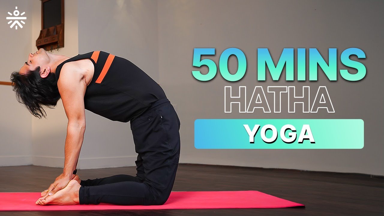 Hatha Yoga at Home | 50 Minute Beginner Yoga Flow | Yoga by cult fit ...