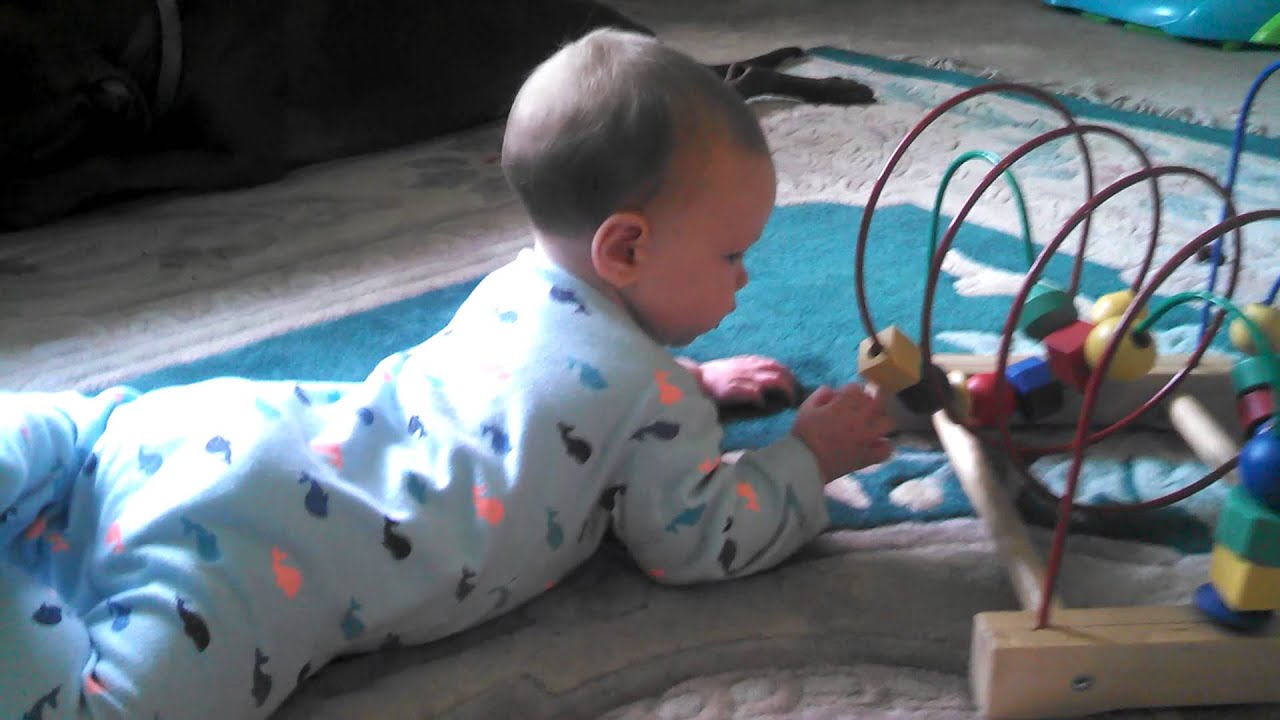 Baby's First Crawl: Commando Style - YouTube