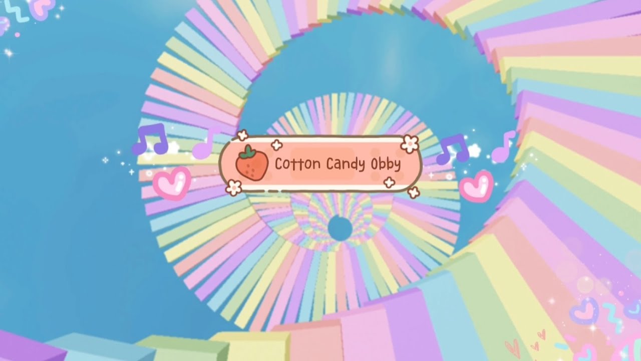 Playing Cotton Candy Obby - YouTube
