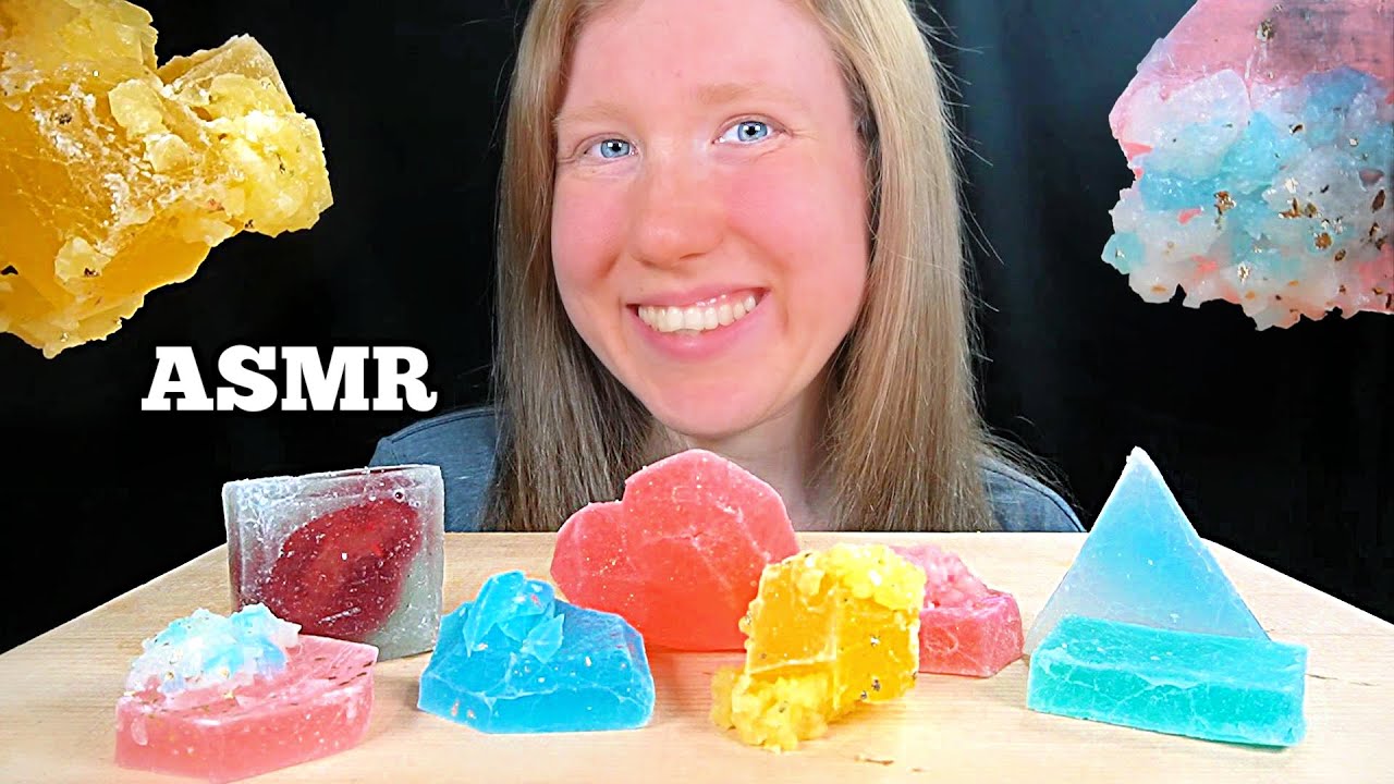 ASMR CRYSTAL GEM CANDY MUKBANG EATING SOUNDS - YouTube