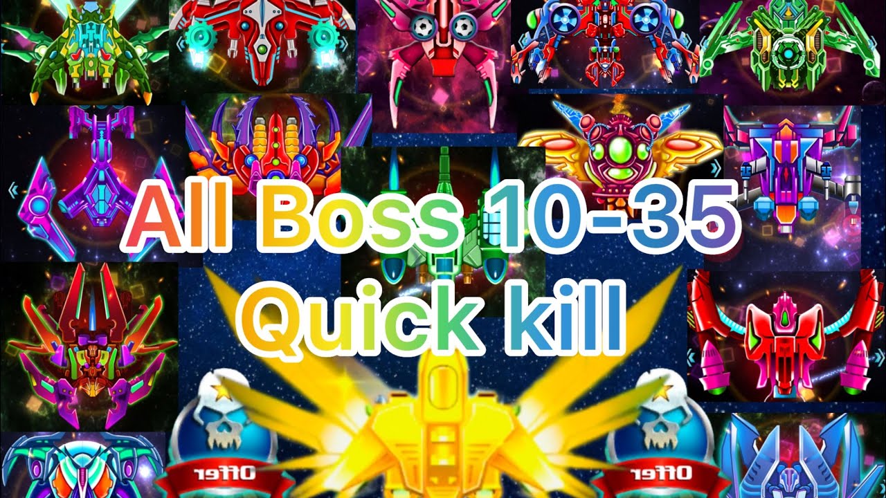 Galaxy Attack: Alien Shooter | All bosses | All bosses 10-35 | all ...