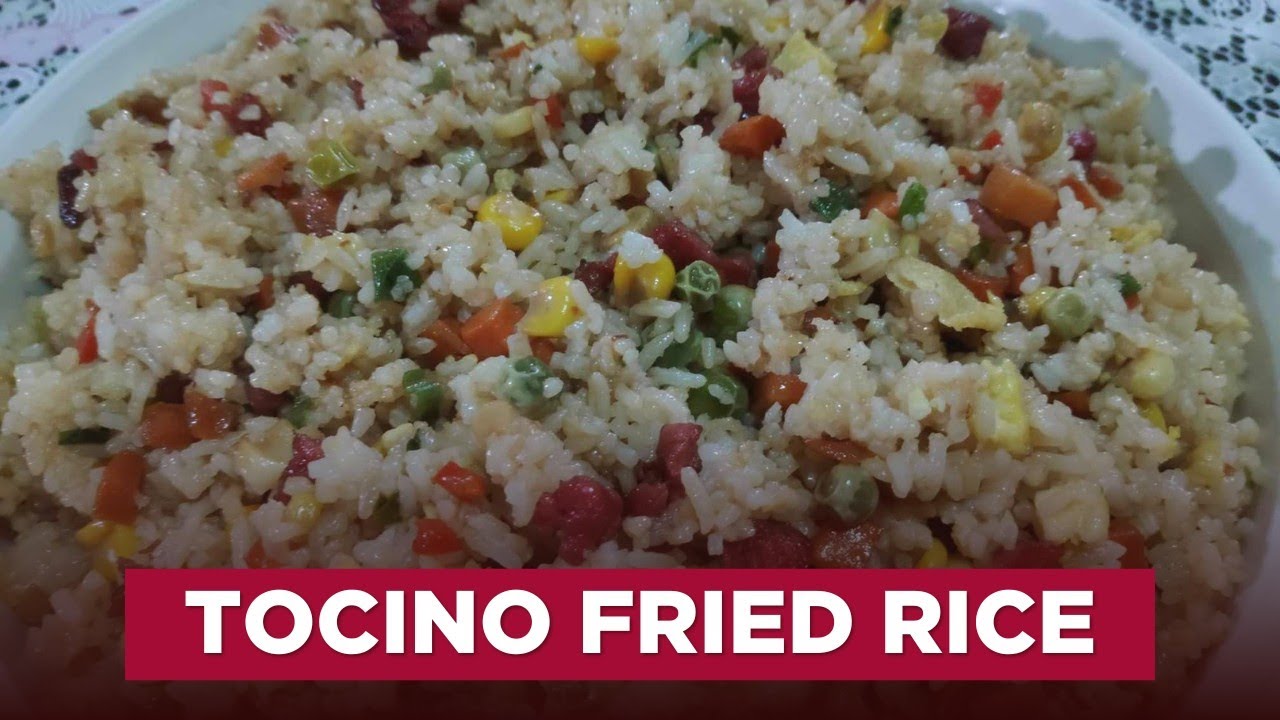 TOCINO FRIED RICE.. no need for ulam .. super sarappp . - YouTube