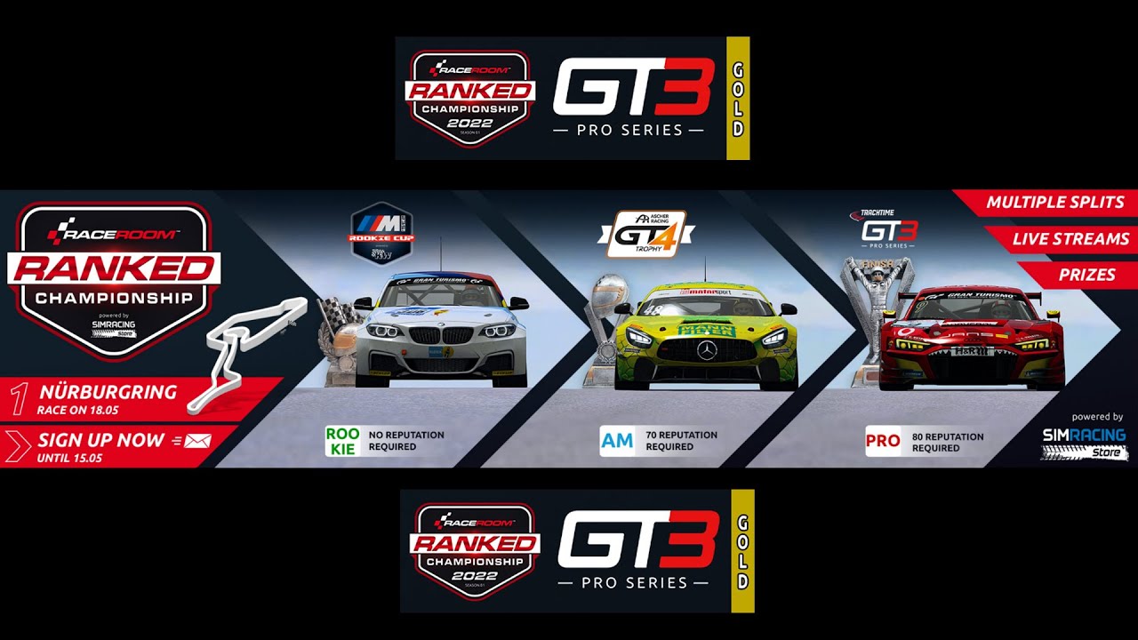 RaceRoom Ranked Championship First division Gold - YouTube