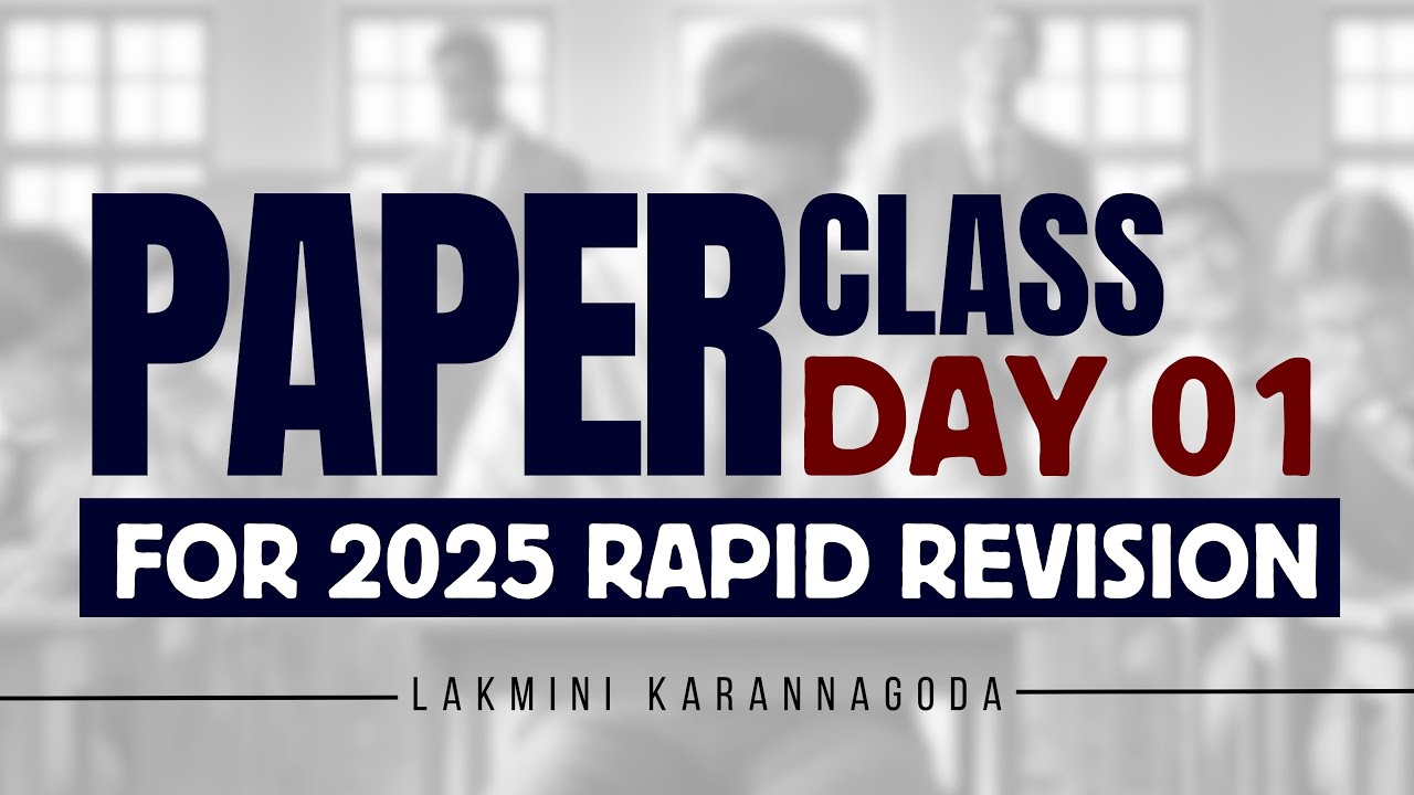 Paper Class day 01 - ( Rapid Revision ) - YouTube