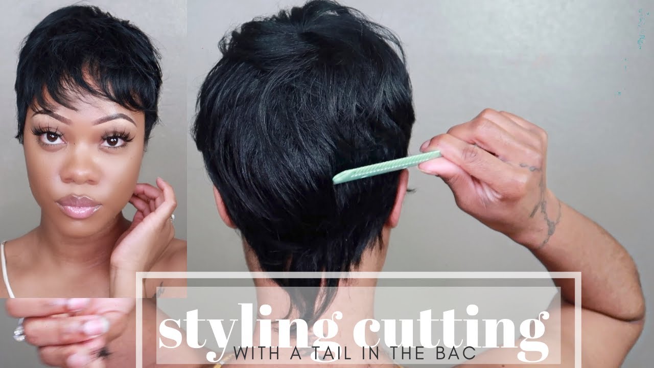 PIXIE CUT WITH A TAIL IN THE BACK - YouTube