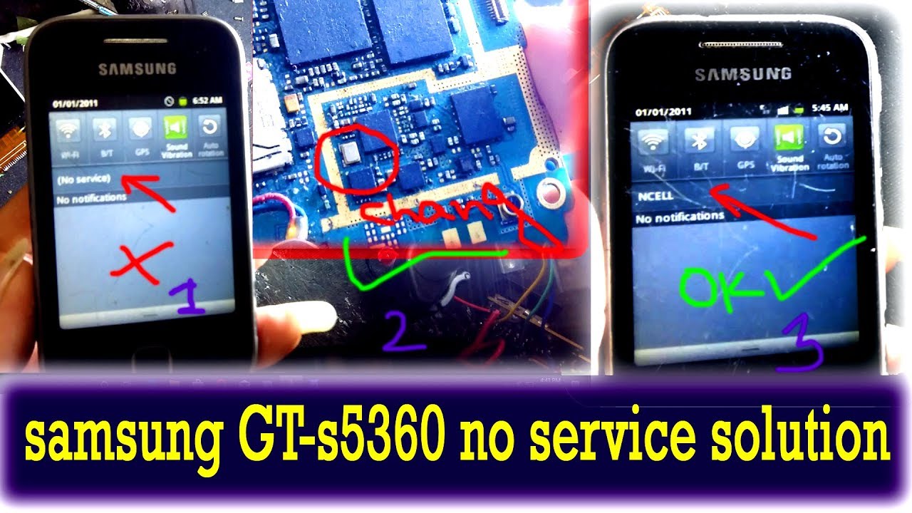 samsung 5360 no service solution 100% done / gt-s5360 no service ...