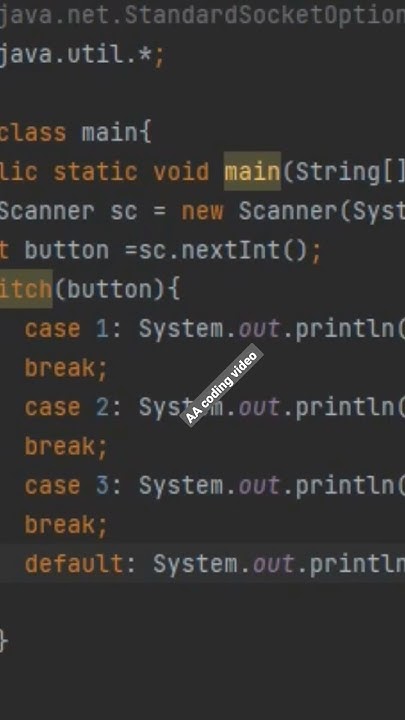 switch coding video || Java program print button - YouTube