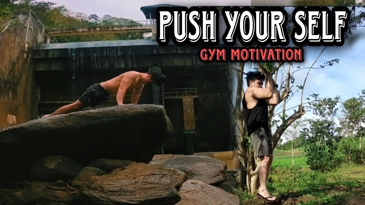 Doing tree pull ups,rock push up exercise - YouTube