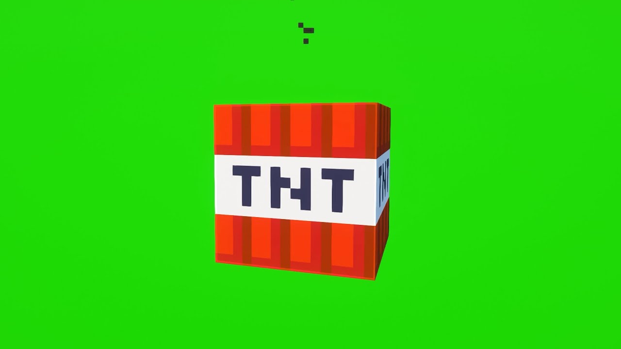 Minecraft 3D TNT Explosion Green Screen - YouTube