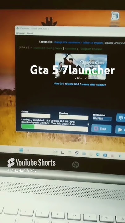 Gta 5 7 launcher in my Laptop - YouTube
