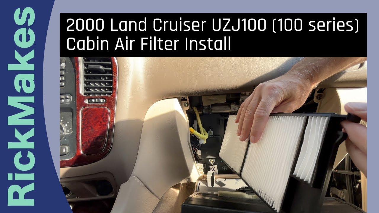 2000 Land Cruiser UZJ100 (100 series) Cabin Air Filter Install - YouTube