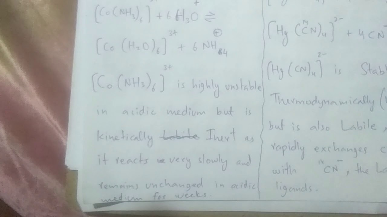 Thermodynamic stability versus kinetic stability part 1 - YouTube