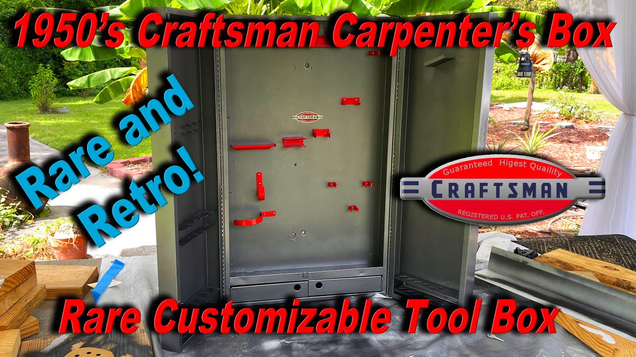 Restoring an Amazing Retro Craftsman Wall Mounted Carpenter's Tool Box ...