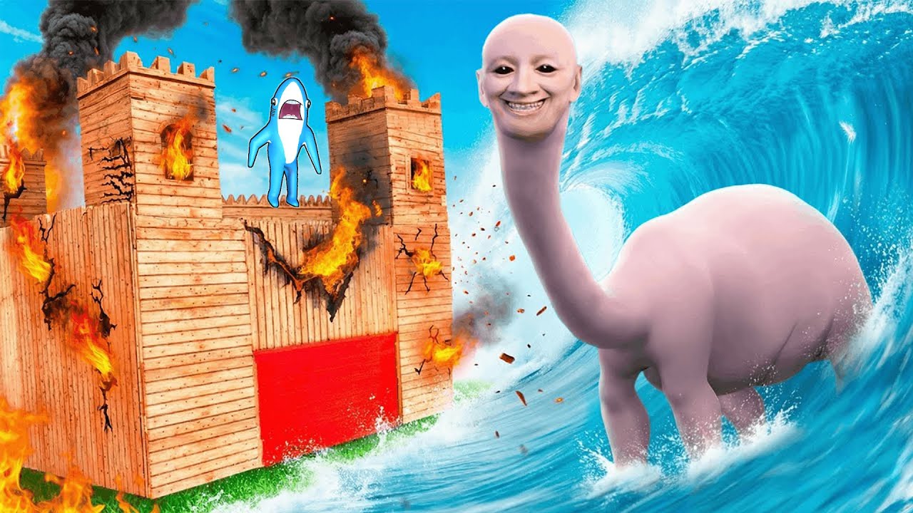 MONSTRII OCEANULUI AM INOTAT PREA DEPARTE IN OCEAN VS CASELE DE LEMN ...