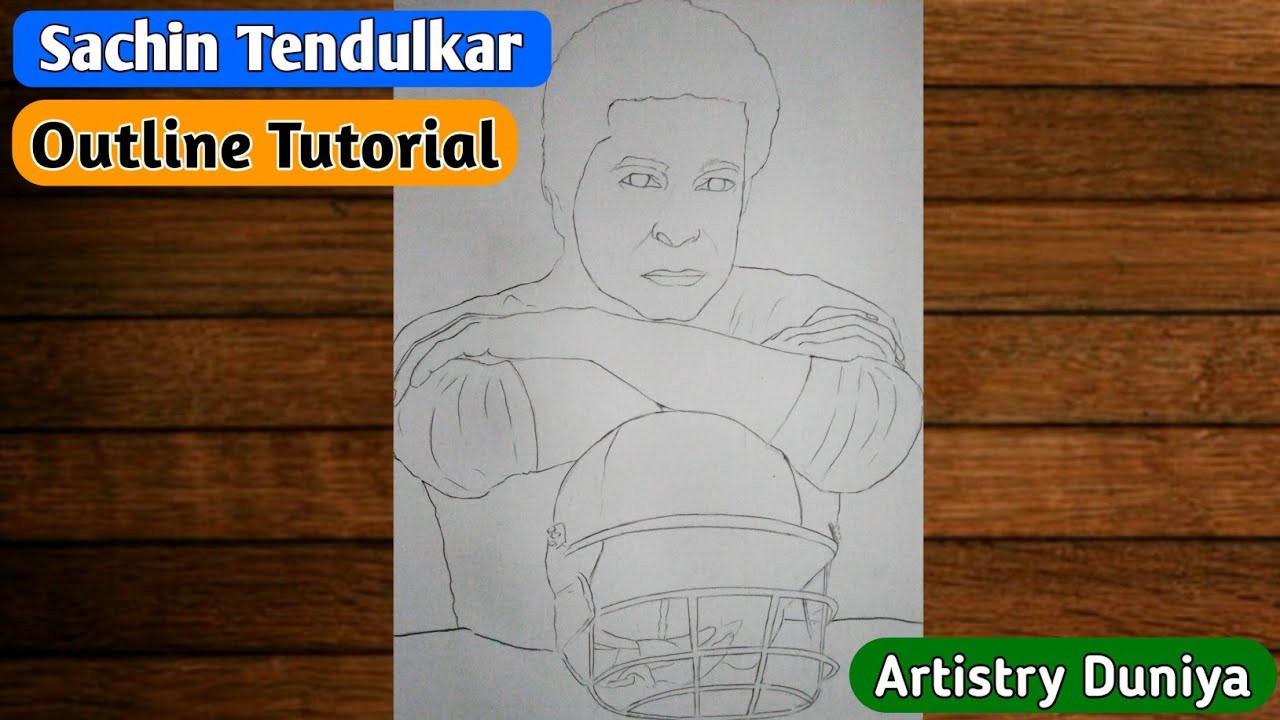 Drawing MB Sachin Tendulkar | step by step - YouTube