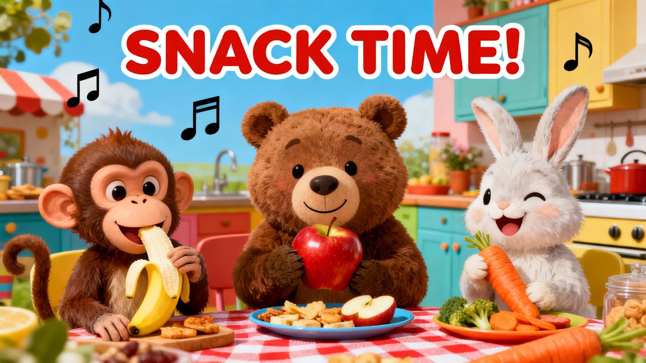 Hungry Animals Snack Time | Fun Food & Routine Song by DodoVerse for ...
