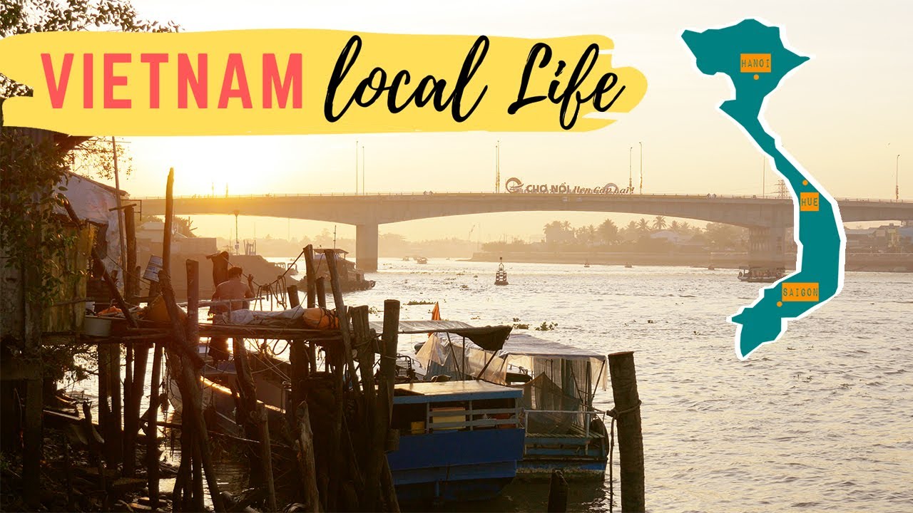 Vietnam: Sunrise Cai Rang Bridge single shot of local life - YouTube