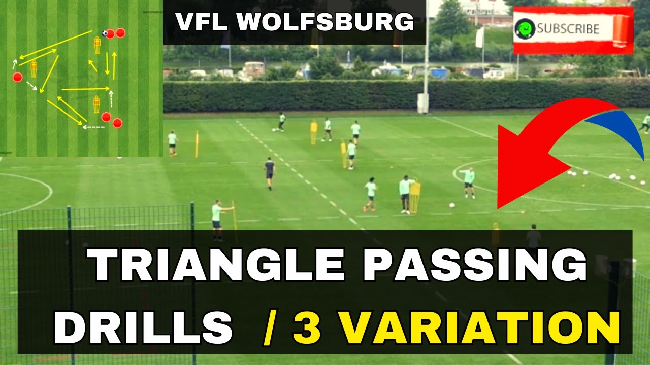 Triangle Passing Drills For Football / 3 Variation / VfL Wolfsburg ...