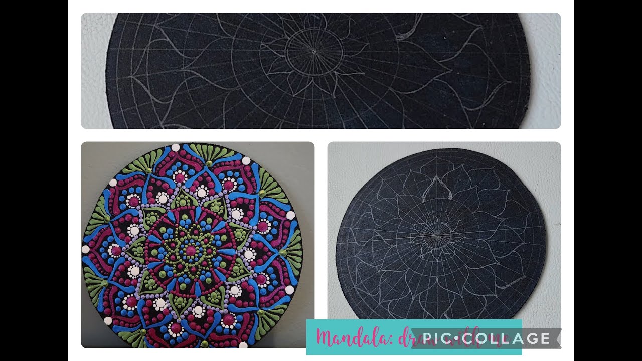 Mandala | Trace guideline for Mandala dot art - YouTube