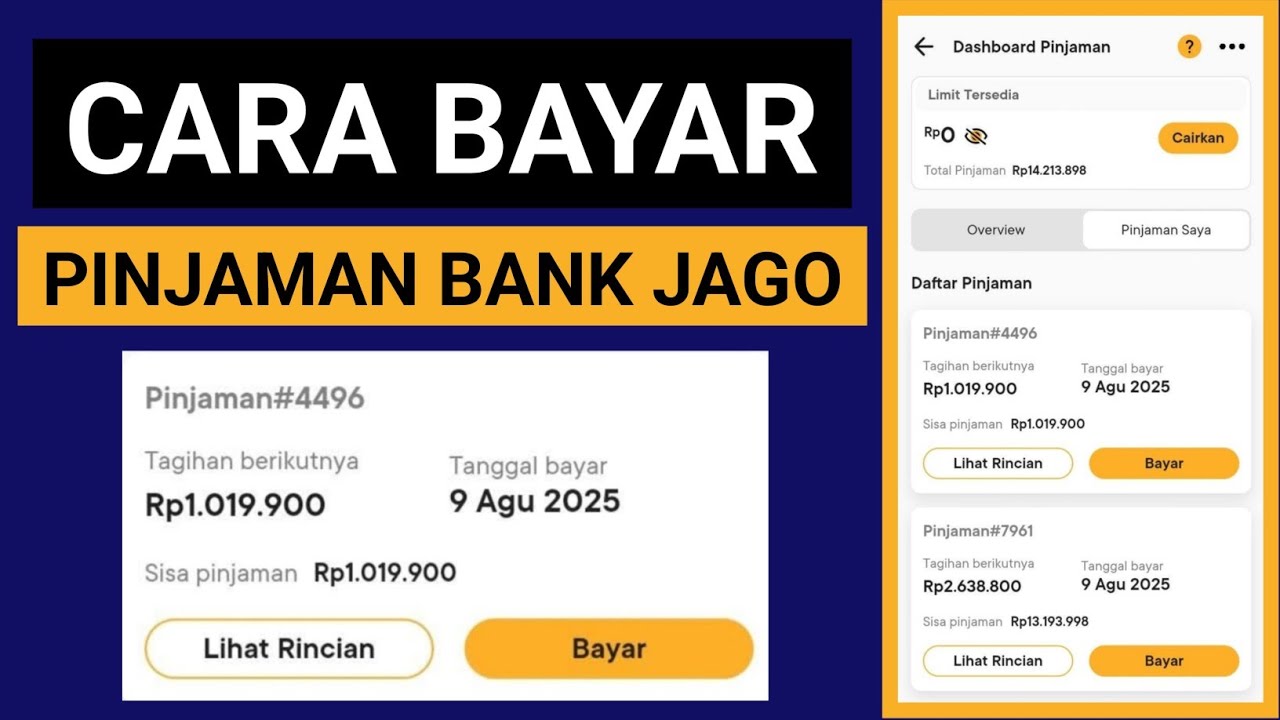 CARA BAYAR PINJAMAN BANK JAGO - YouTube