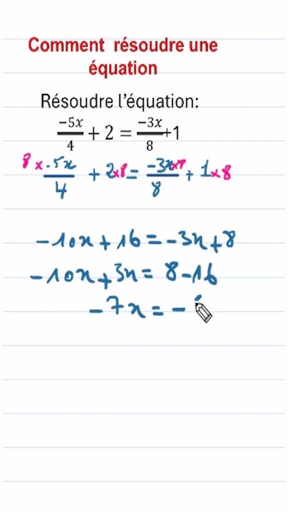 Comment résoudre une équation avec dénominateur #mathshorts - YouTube