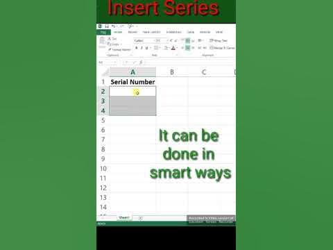 Fill Series or Serial Numbers in MS-Excel #advanceexcel #cells #krishanpal #msexcelcourse - YouTube