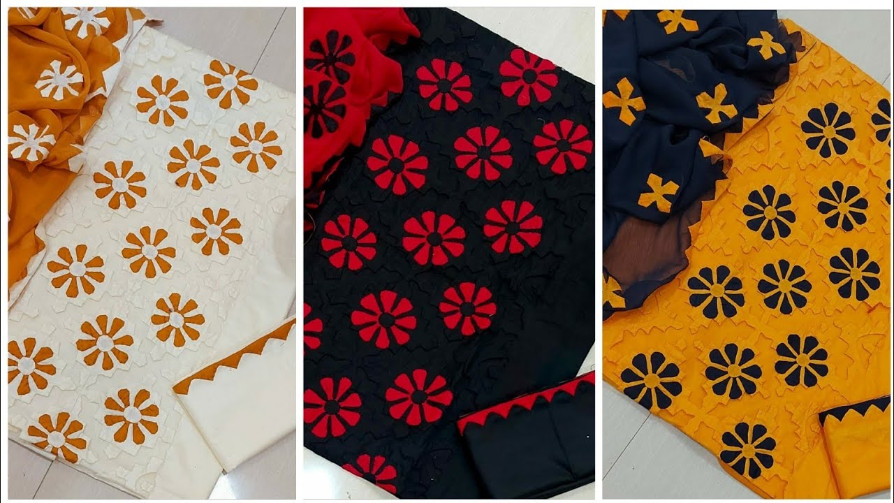 Handmade Applic work dress design ideas ||2020/2021||Applic work ...