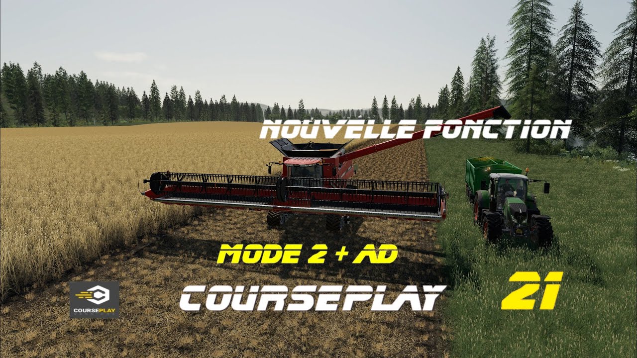 AutoDrive+CoursePlay FS19 (Nouvelle fonction) - YouTube
