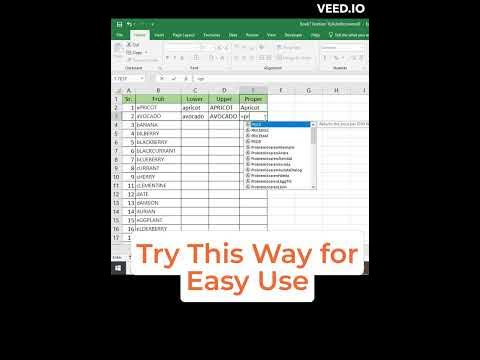 Upper Lower Proper Character Excel #excelshort #exceltip #Excel #TKHM #excelmyanmar - YouTube