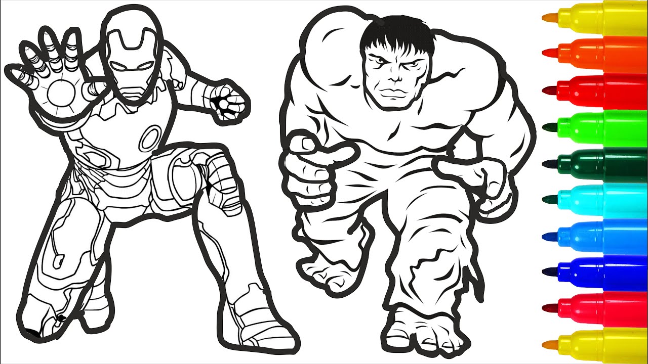 Iron Man Halk Burning on a Tree Coloring pages - YouTube