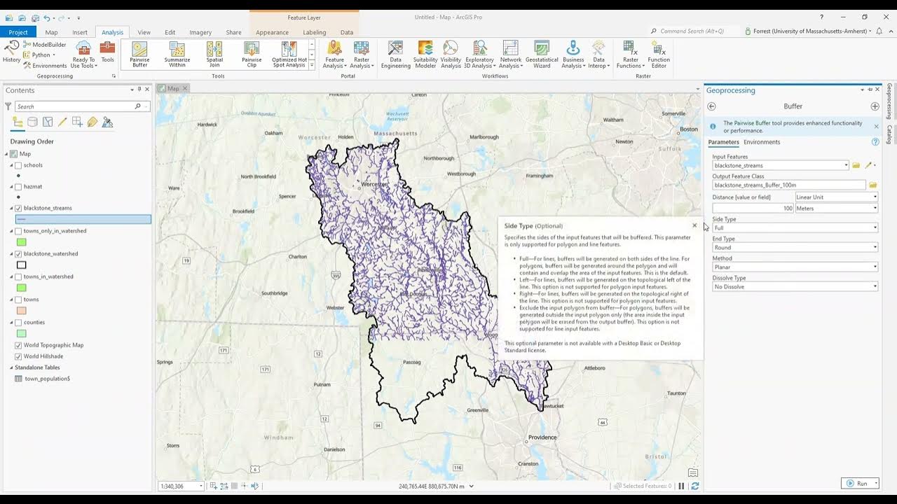 ArcGIS Pro - Buffer - YouTube