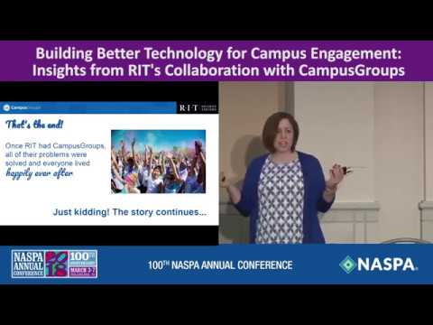 CampusGroups & RIT Student Affairs Presentation at NASPA 2018 - YouTube