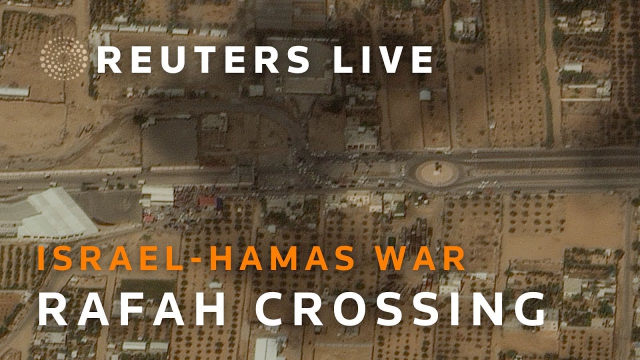 LIVE: View of Rafah crossing as humanitarian aid is expected to enter ...