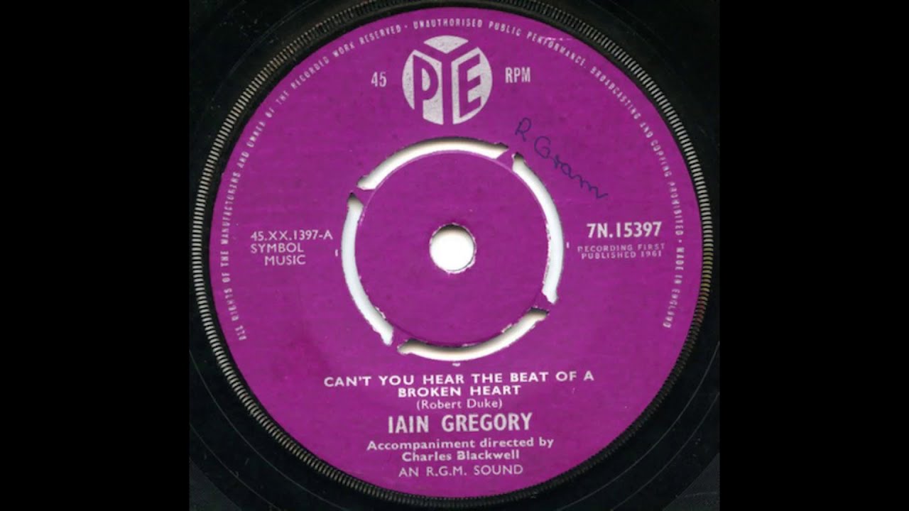 Can't You Hear The Beat Of A Broken Heart - Iain Gregory - YouTube