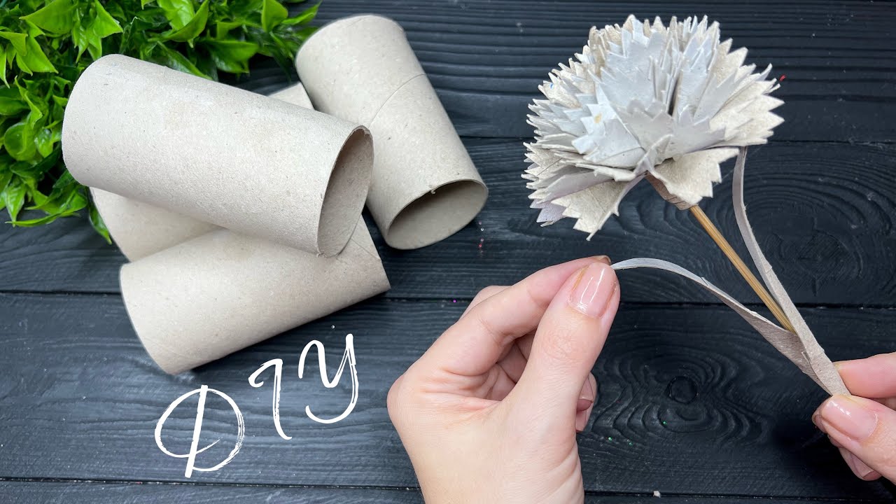 DIY Paper flowers Easy Recycling Craft Idea Paper Decoration - YouTube