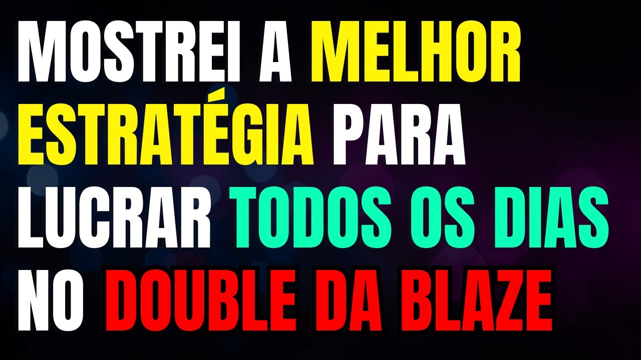 MOSTREI QUAL A MELHOR ESTRATÉGIA PARA GANHAR NO DOUBLE DA BLAZE, ROBÔ DO DOUBLE FUNCIONA EM 2025 ...