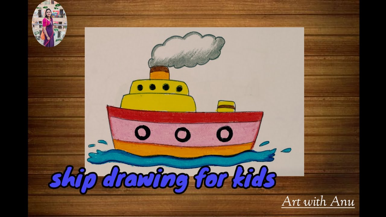 how to draw an easy ship | easy drawing | for kids | step by step - YouTube