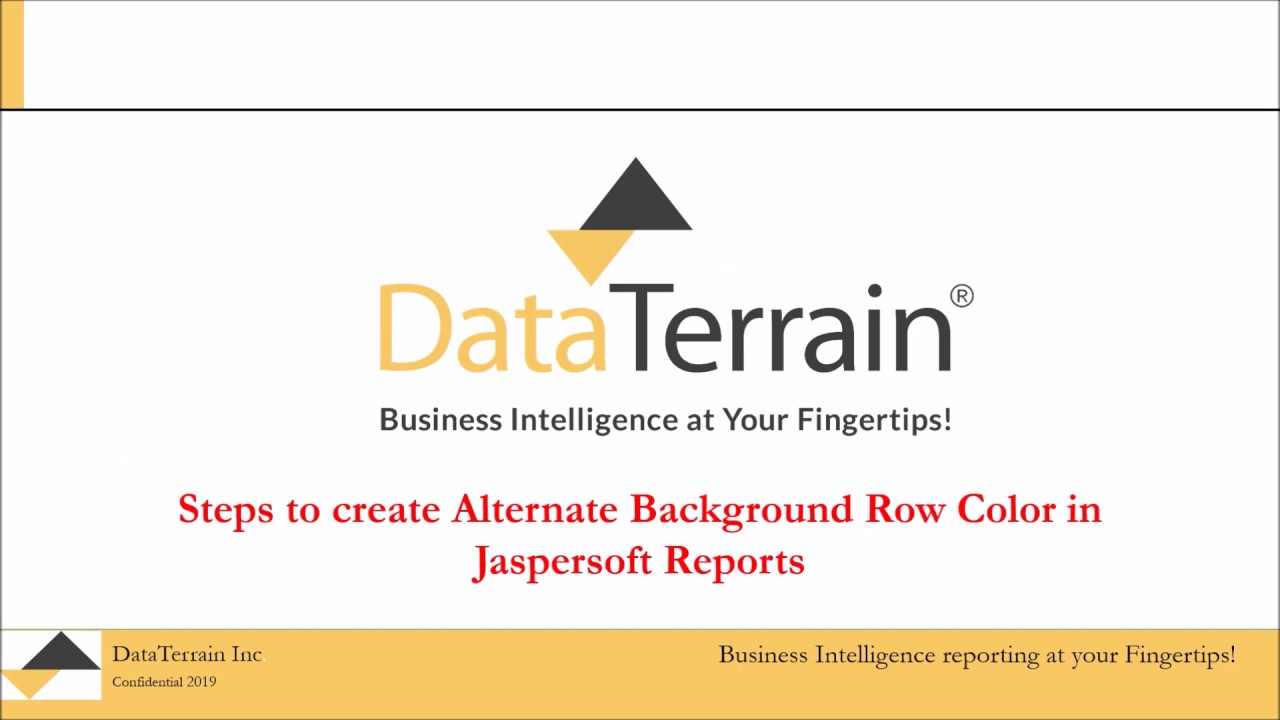 Steps to create Alternate Background Row Color in Jaspersoft Reports ...