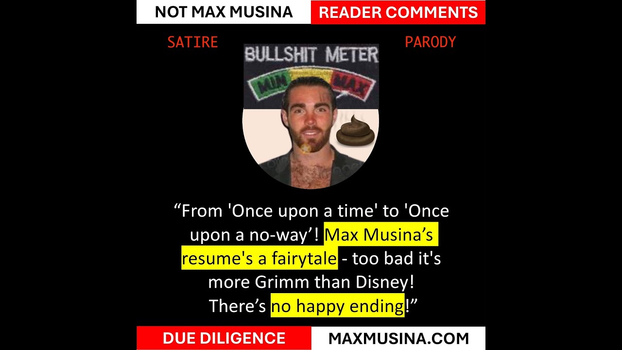 Max Musina "Massimiliano Musina": His fake IMDb biography is a poorly ...
