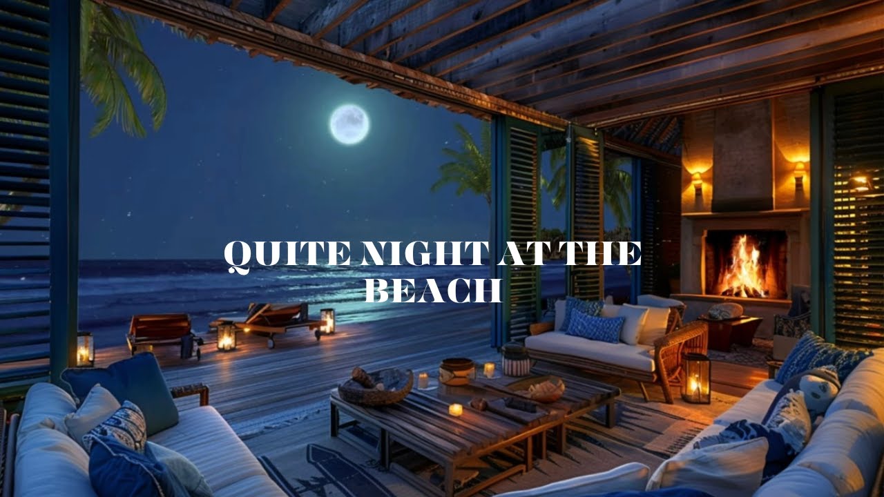 Quite Night at the Beach Sound_ Sound Waves at Night_Serene Night Beach ...