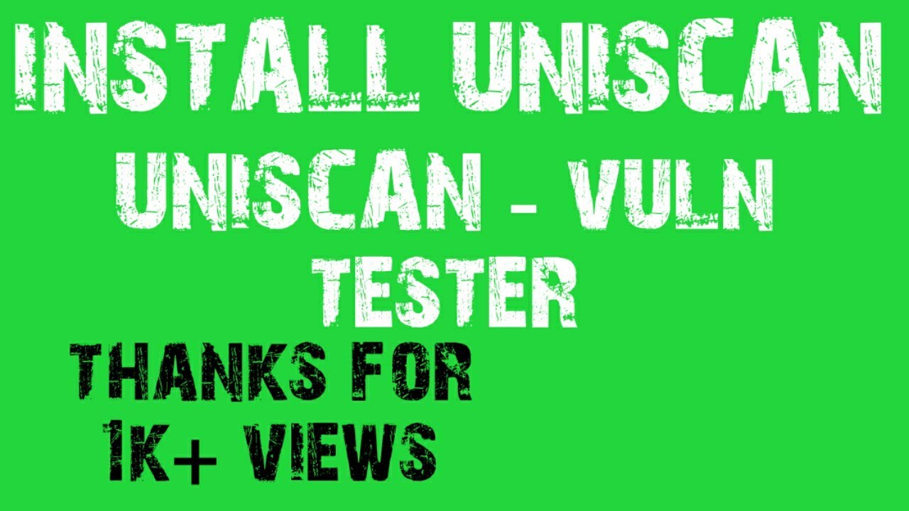 install uniscan in kali linux : - YouTube