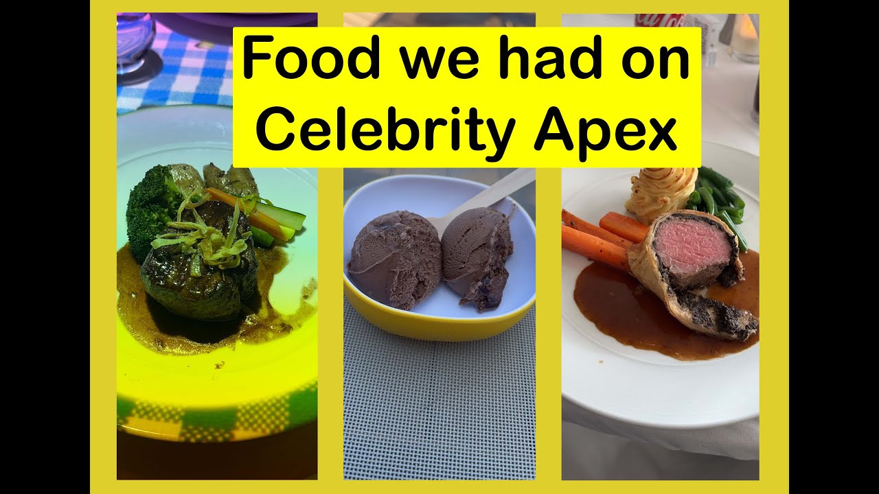 Food we had on Celebrity Apex - YouTube